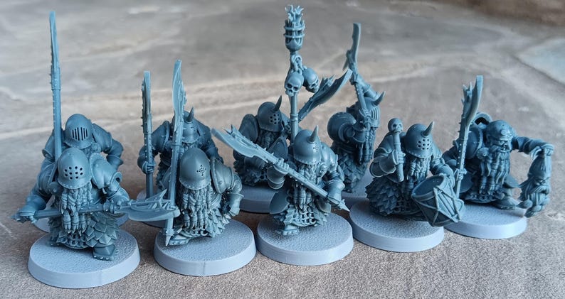Evil Dwarf Inferno Guard Great Axes 9X Includes Command Stls ONLY - Etsy