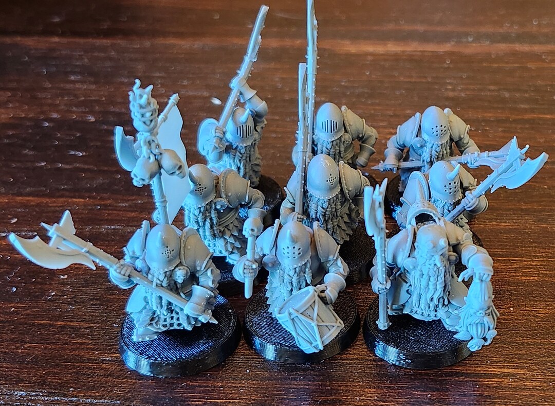 Evil Dwarf Inferno Guard Great Axes 9X Includes Command Stls ONLY - Etsy