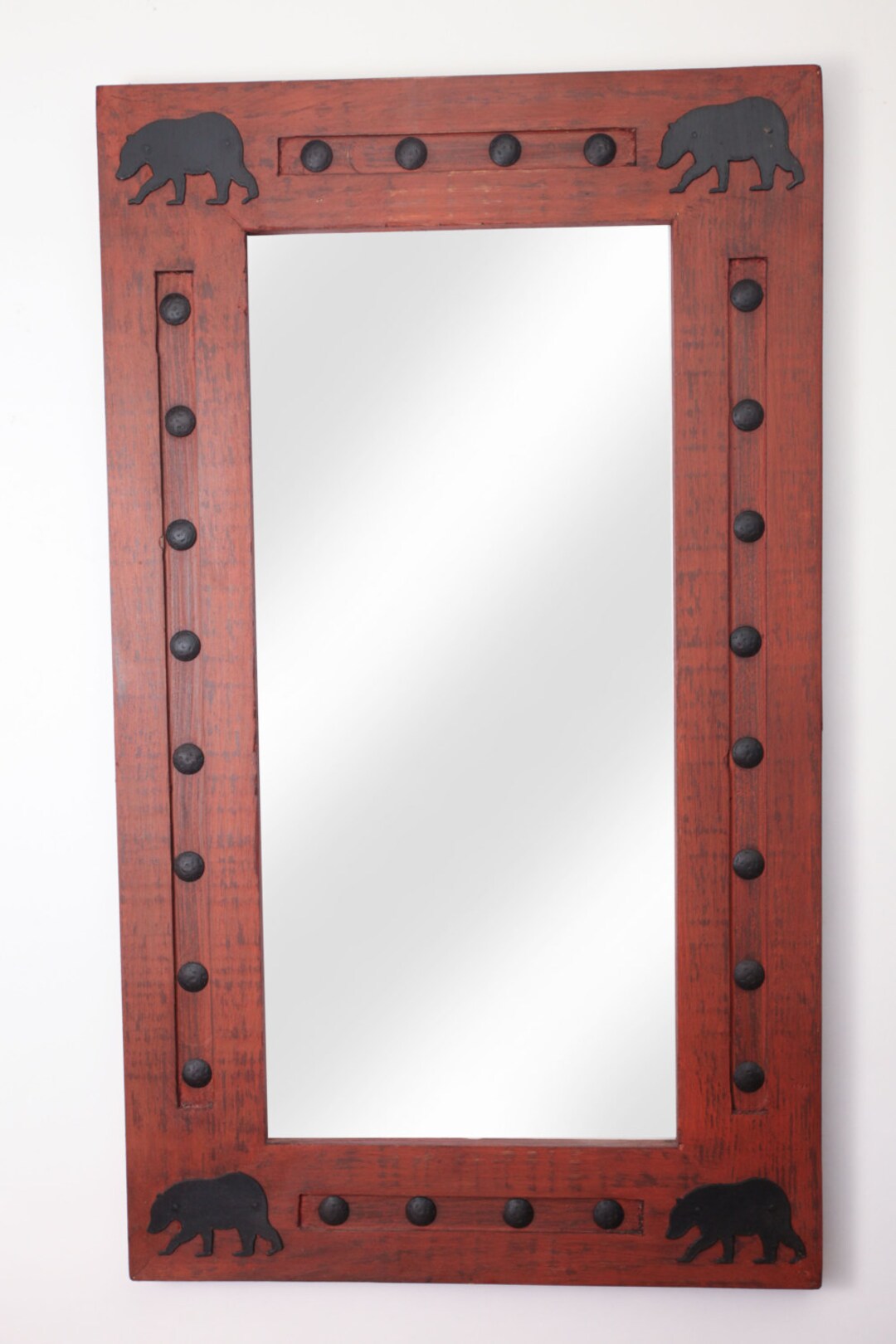 Bears Wild Rustic Mirror-20x34 Inches-wood-mexican-rustic-lodge-cabin ...