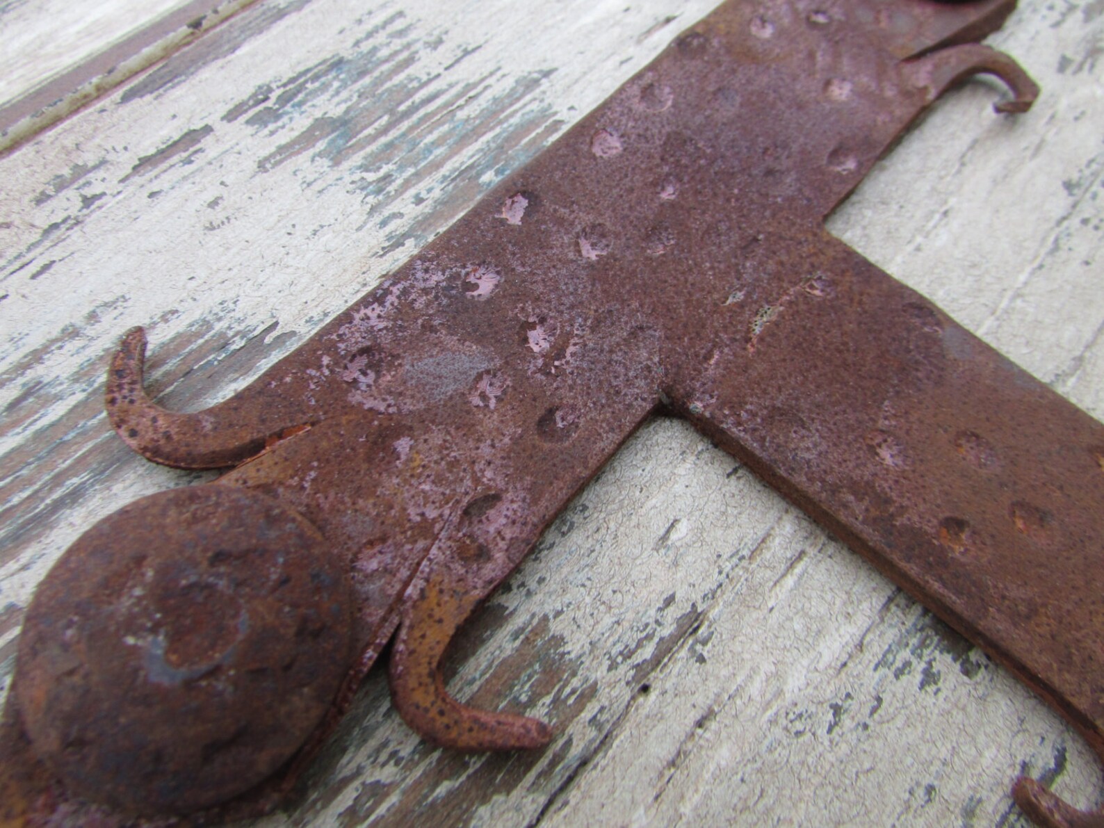 Rustic Door Hardware-"t" Strap Small-mexican-hand Hammered-accents-iron ...
