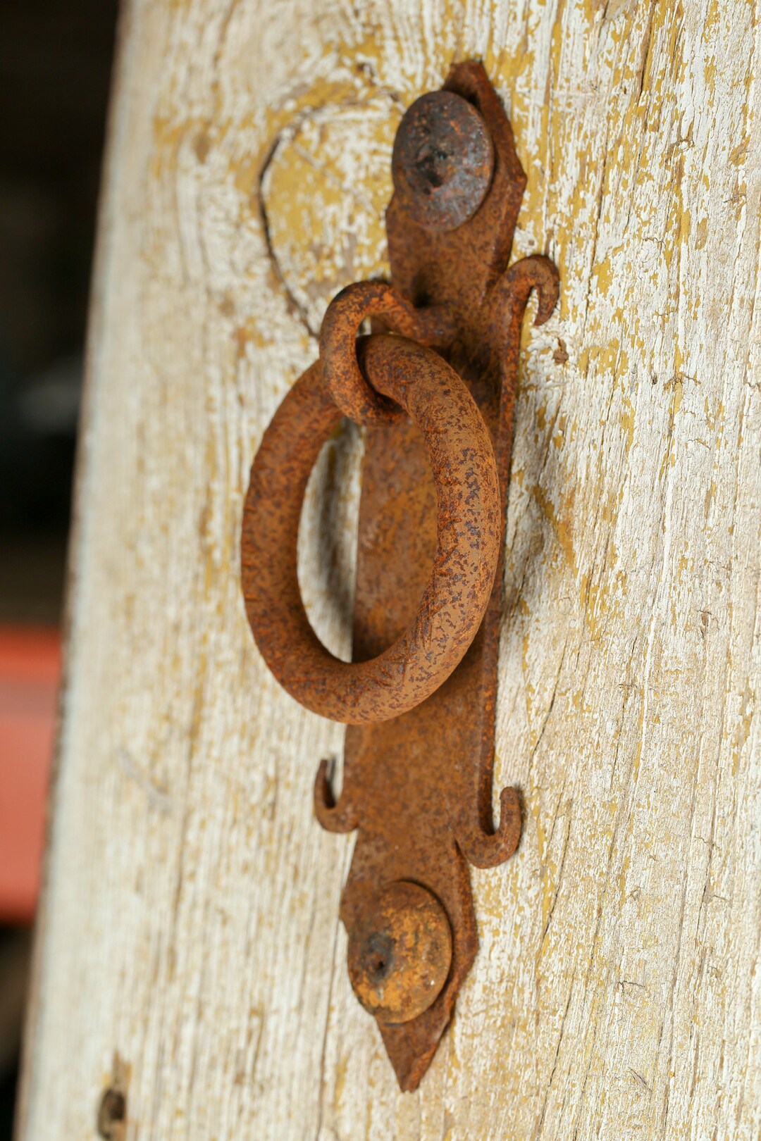 Rustic Door Hardware- Iron Door Handle #27-mexican-iron-hand Hammered ...