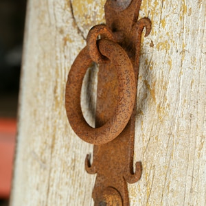 Rustic Door Hardware- Iron Door Handle #27-mexican-iron-hand Hammered ...