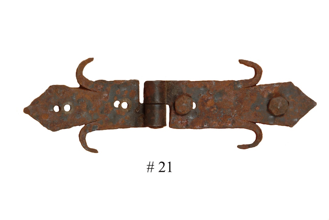Rustic Door Hardware- Iron Hinge #21-mexican-iron-hand Hammered-accents ...