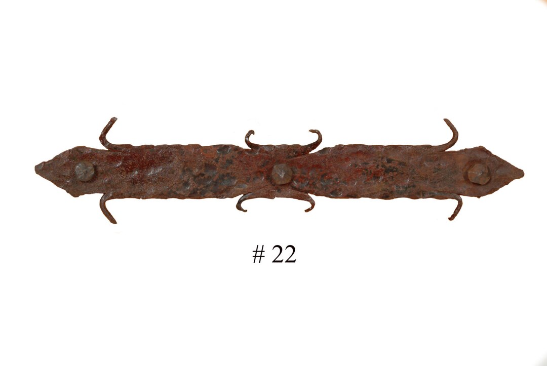 Rustic Door Hardware-"spear" Small-mexican-hand Hammered-accents-iron ...