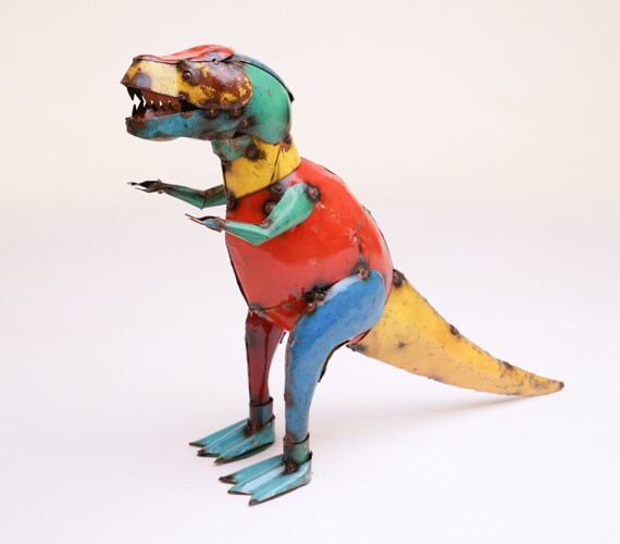 Recycled Metal T Rex-mexican Folk Art-primitive-16lx16dx6w - Etsy