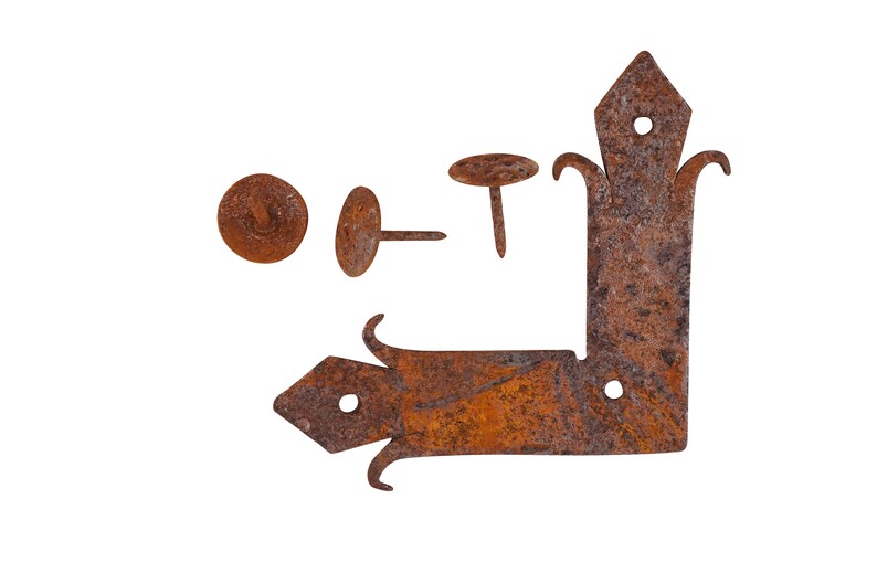 Rustic Door Hardware-"square" Small-mexican-hand Hammered-accents-iron ...