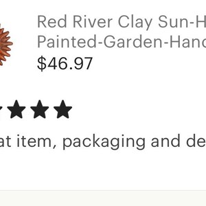 Red River Clay Sun-hand Painted-garden-handmade-garden Decor-wall-patio ...