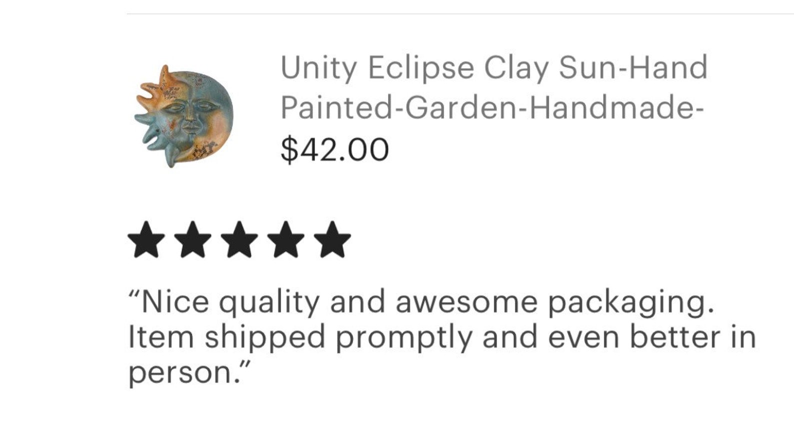 Unity Eclipse Clay Sun-hand Painted-garden-handmade-garden - Etsy