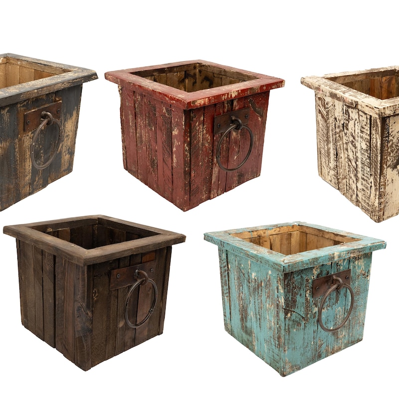 Rustic Wooden Wall Planters - Etsy