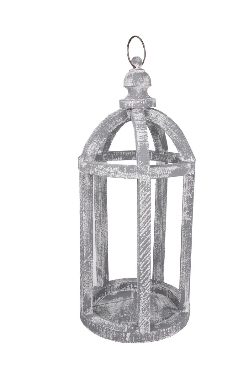 Richmond Round Farmhouse Wood Lantern-12x28 Inches-farmhouse-primitive ...