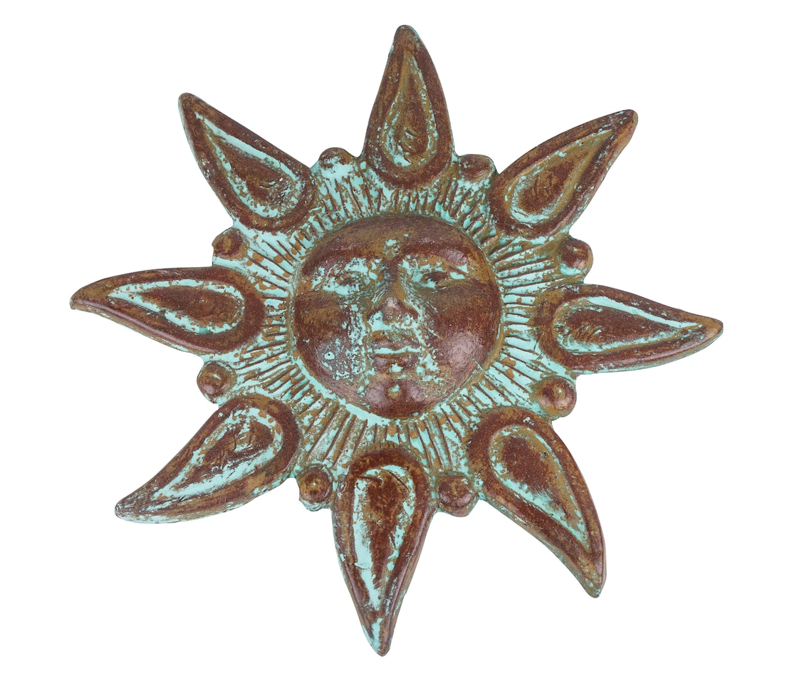Star Clay 15 Inch Sun-hand Painted-garden-handmade-garden - Etsy