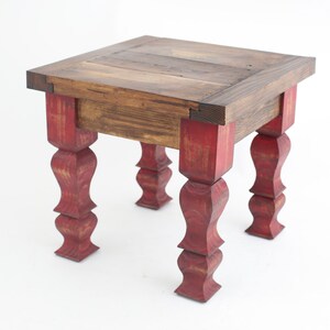 Reclaimed Wood Rustic End Table-western-vintage Look-rustic-repurposed ...