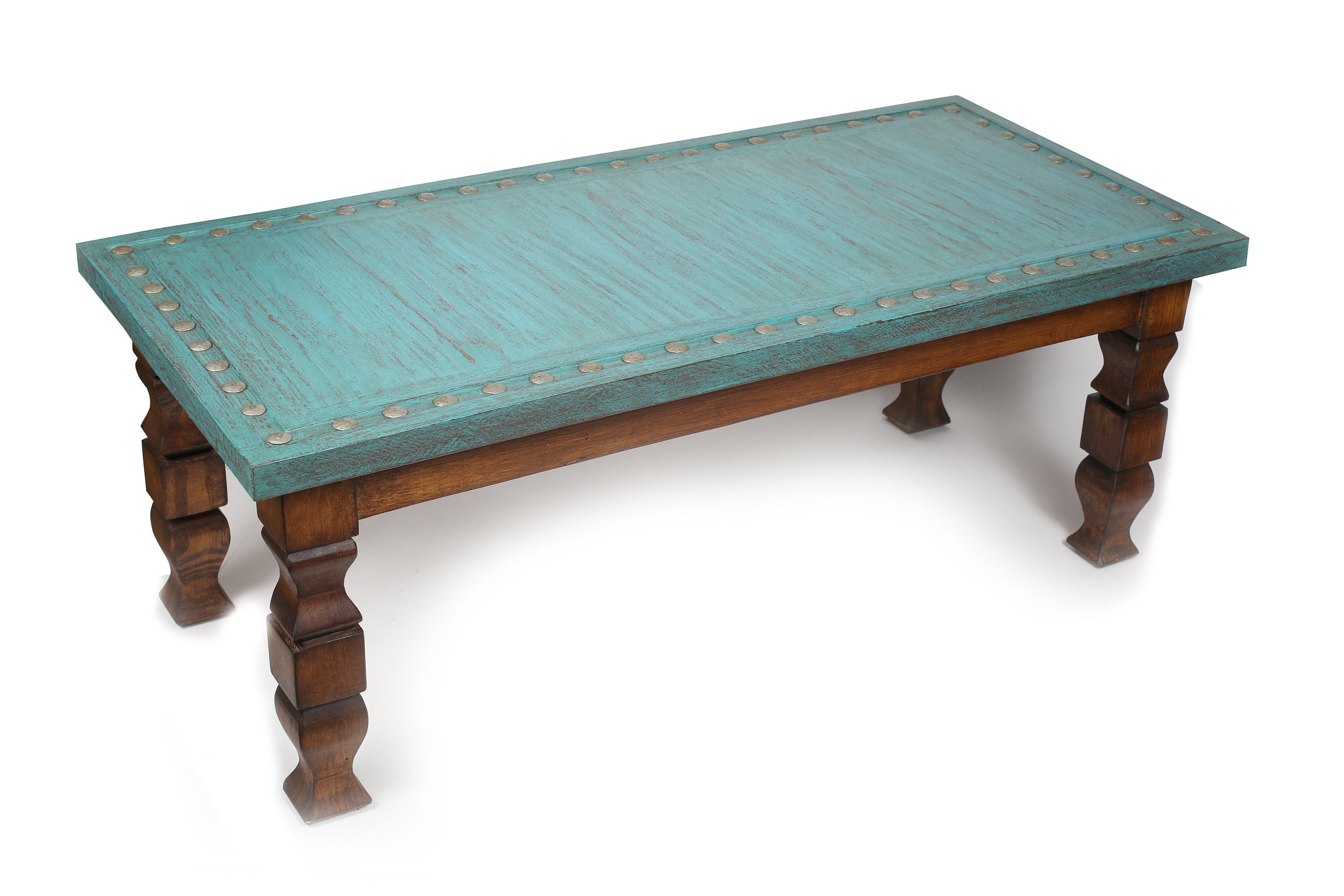 Silver Trails™ Turquoise Coffee Table-western-handcrafter-vintage Look ...