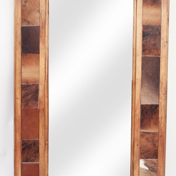 Cowhide Mirror - Etsy