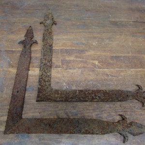 Rustic Door Hardware Set of 2-"square" #2-large-mexican-hand Hammered ...