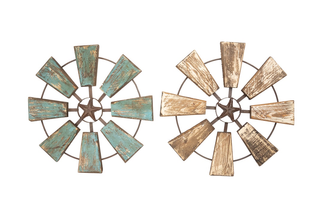 Rustic Decorative Windmill-star-home Wall Decor-19 Inches-lodge Decor ...