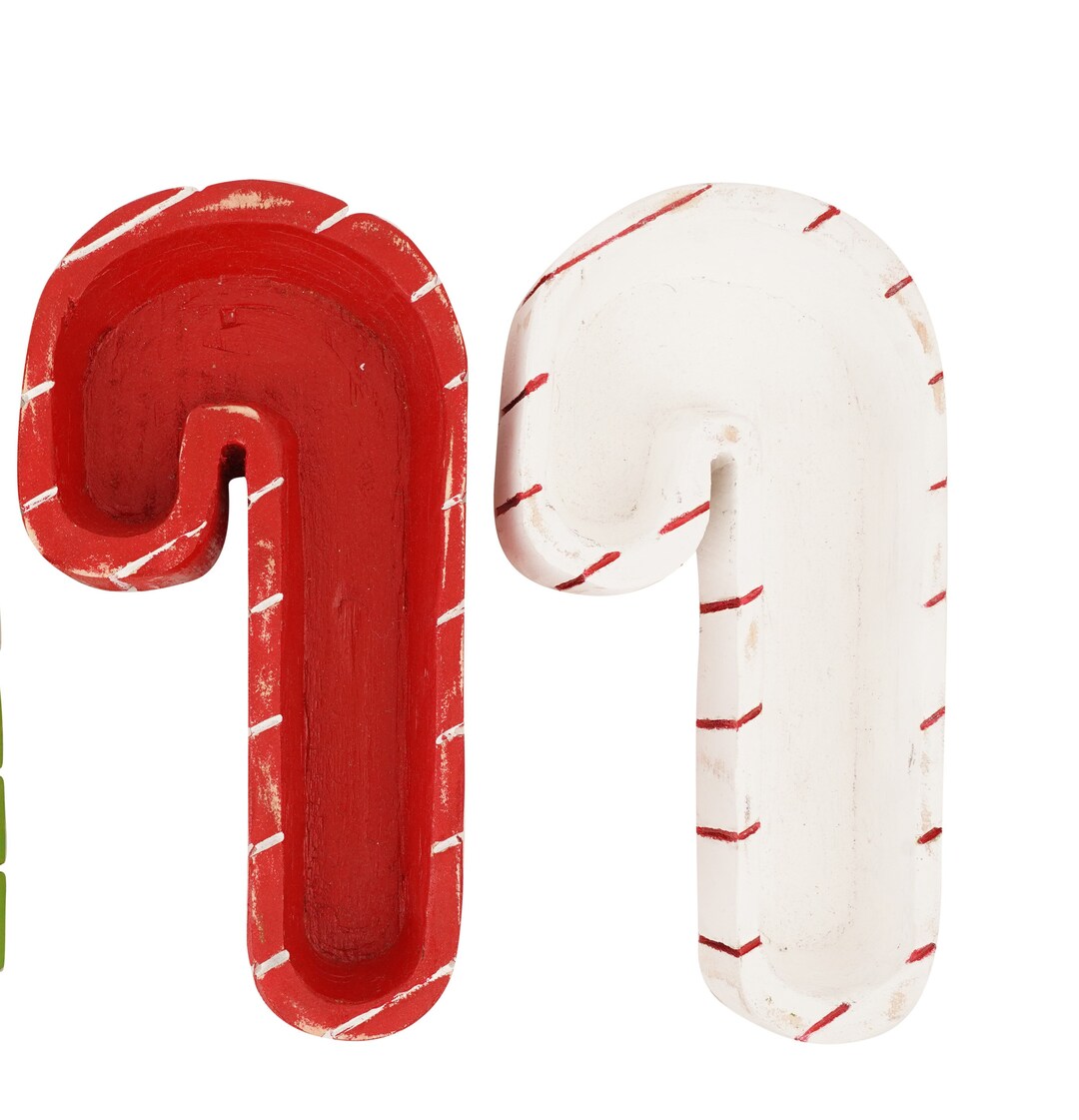 Jolly Candy Cane Bowl-duo Pack-6x12-candle Ready-xmas Candy Cane-new ...