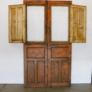 Antique Pair Mexican Old Doors #87-rustic-43.5wx80lx1.5d Inches ...