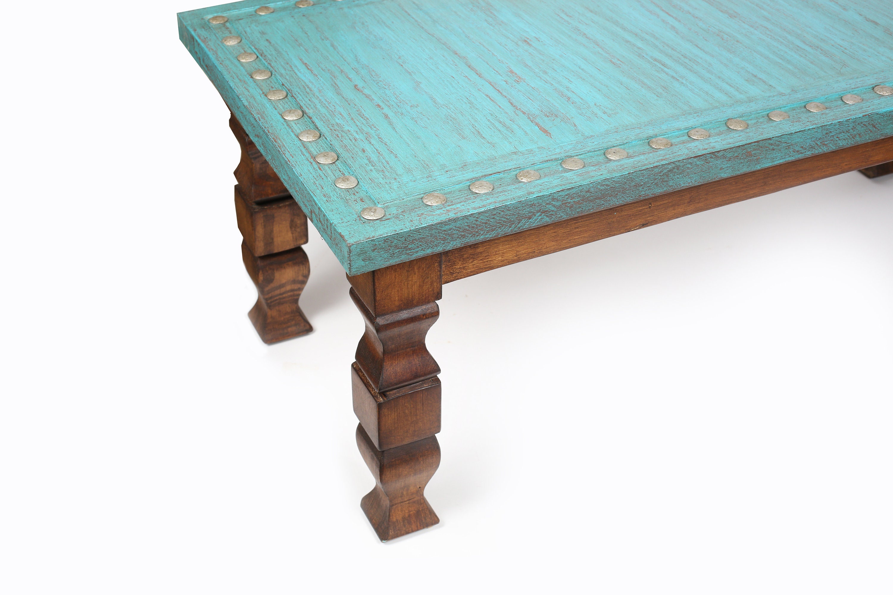 Silver Trails™ Turquoise Coffee Table-western-handcrafter-vintage Look ...