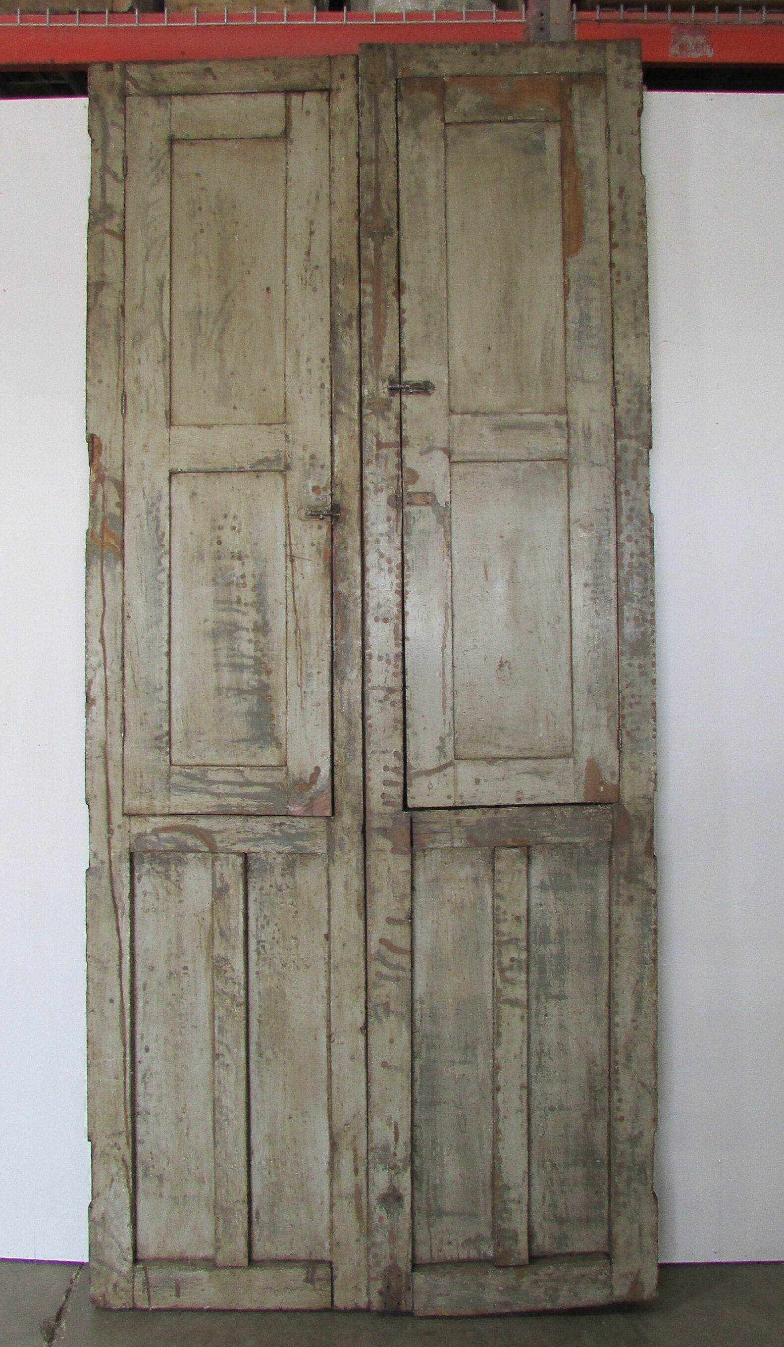 Antique Pair Carved Mexican Old Doors-#65-primitive-rustic-44.5x99 ...