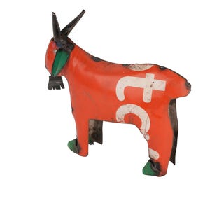 Recycled Metal Goat-yard Art-farmhouse-decor-farm Goat-garden-colorful ...