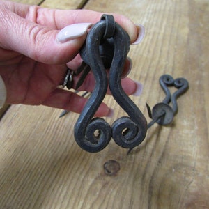 Rustic Drawer Pull-door Hardware-set of 4 Mexican-iron-hand Hammered ...