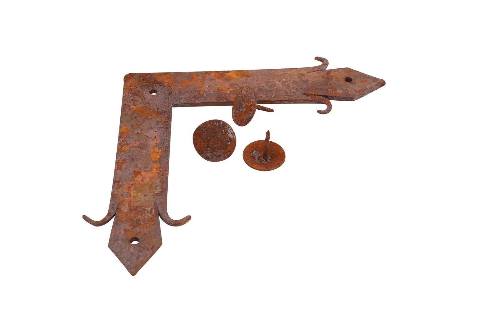 Rustic Door Hardware-square Large-mexican-hand Hammered-accents-iron ...