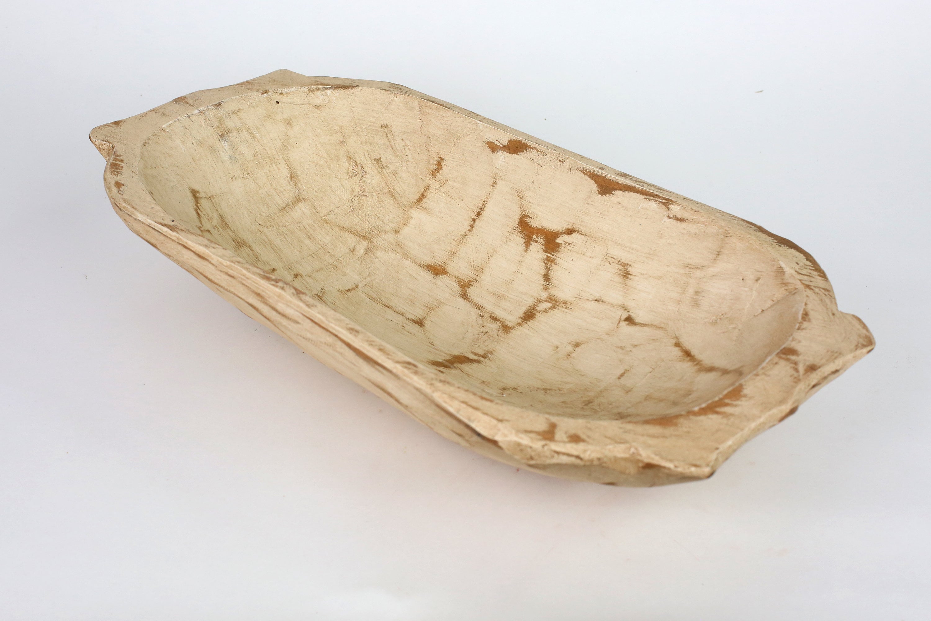 Rustic Deep Wooden Dough Bowl With | Etsy