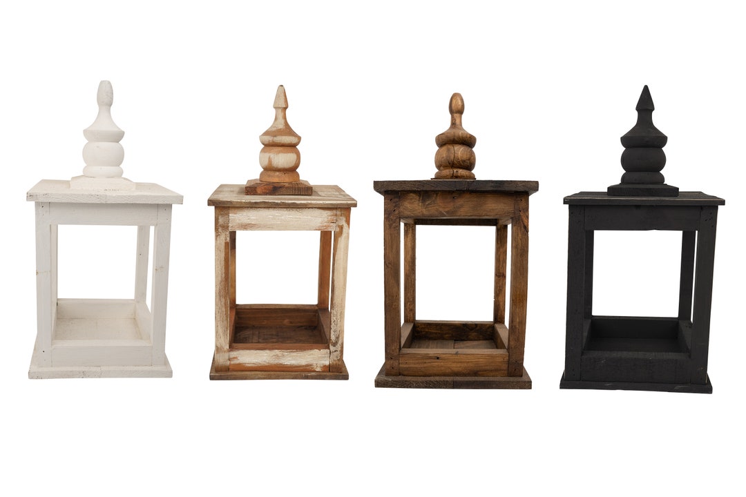 Dunlap Farmhouse Wood Lantern-8.5x17 Inches-4 Color Choices-new ...