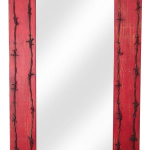 Old Ranch Rustic Barbed Wire Mirror-mexican-western-lodge-wood-wall ...