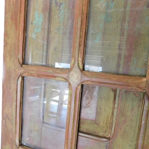 Antique Pair Carved Mexican Old Doors-glass-#80-primitive-rustic-39x81 ...