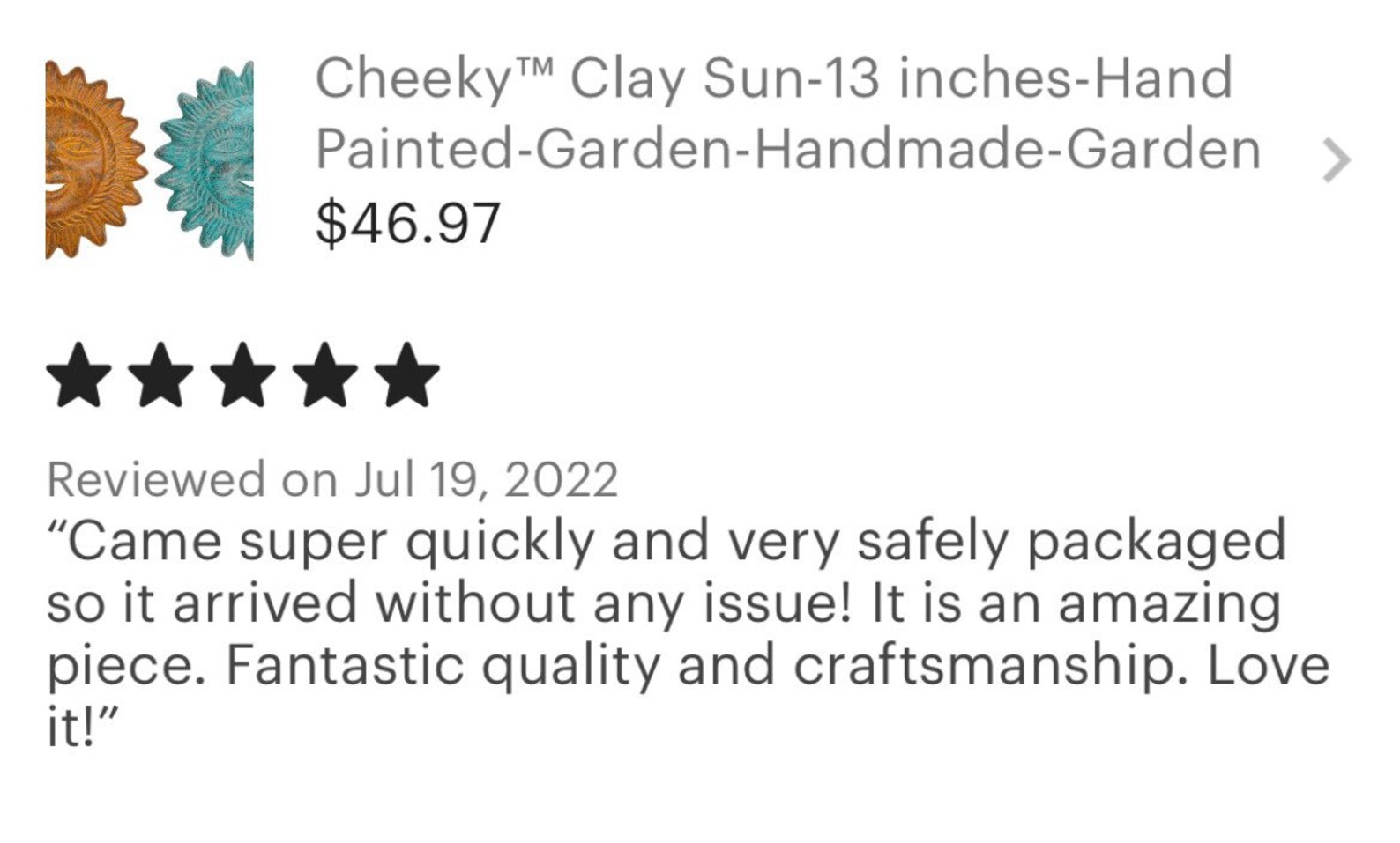 Cheeky™ Clay Sun-13 Inches-hand Painted-garden-handmade-garden - Etsy