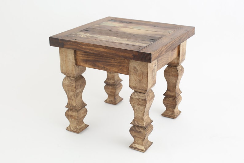 Reclaimed Wood Rustic End Table-western-vintage Look-rustic-repurposed ...