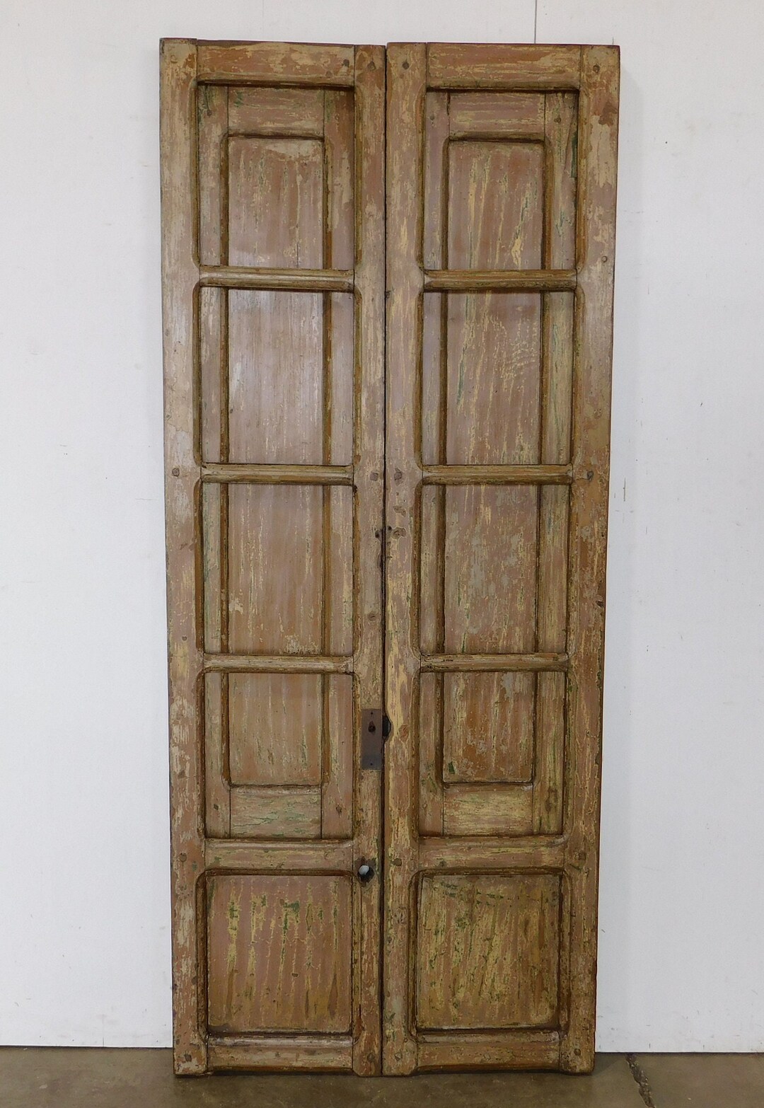 Antique Pair Mexican Old Doors #316-primitive-rustic-31x73-headboard ...