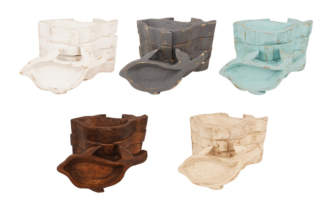 Dolphin Dough Bowl-12x6-new Design-candle Ready-five Color Choices-sea ...