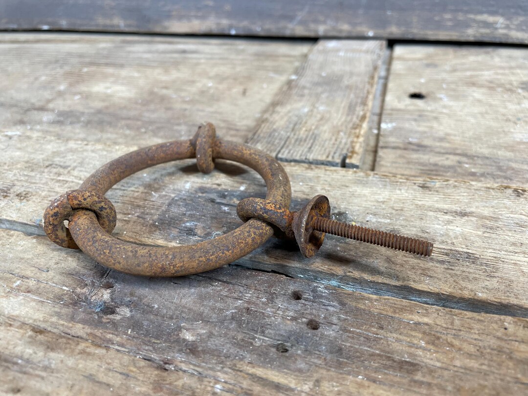 Ring Drawer Pull-door Hardware-set of 4- Mexican-iron-hand Hammered ...