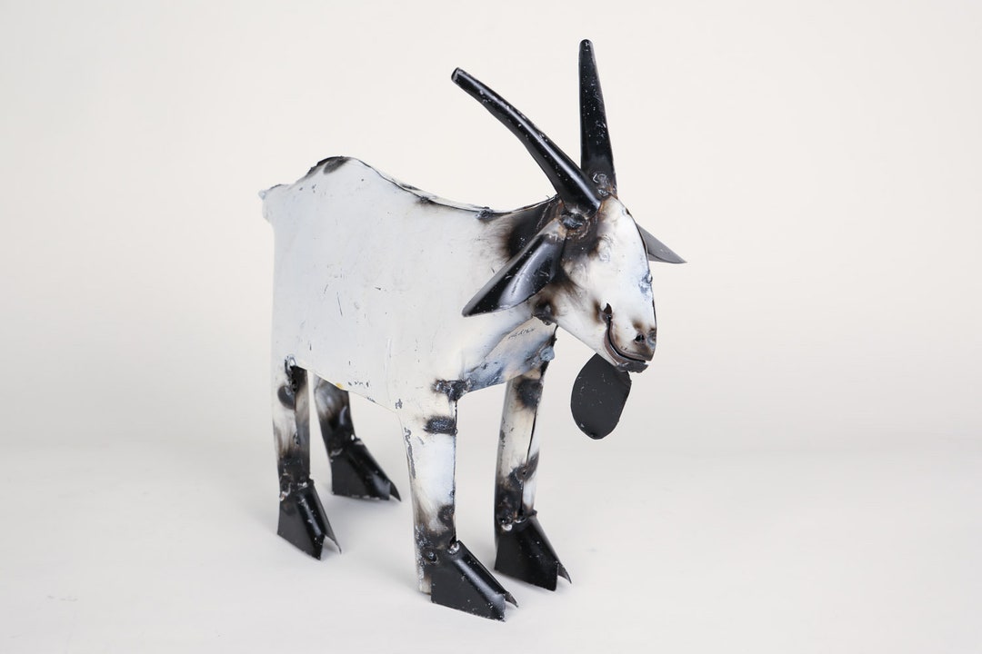 Recycled Metal Goat--farmhouse-cottage-decor-farm Goat-garden-patio ...