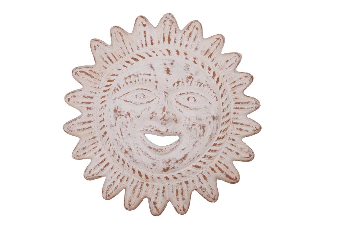 Cheeky™ Clay Sun-13 Inches-hand Painted-garden-handmade-garden Decor ...
