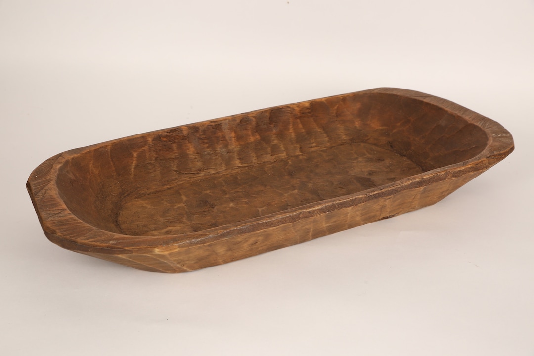 Elegant Rustic Wooden Dough Bowl Farmhouse Wooden Handmade 11 12w X 26