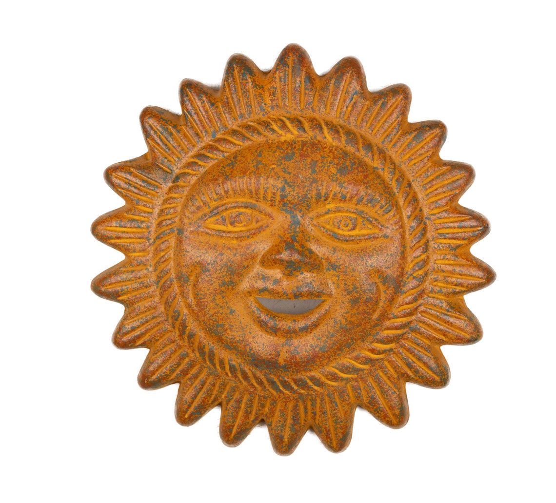 Cheeky™ Clay Sun-13 Inches-hand Painted-garden-handmade-garden Decor ...