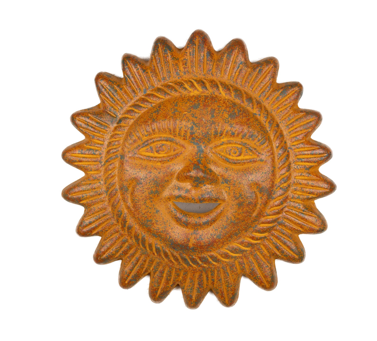 Cheeky™ Clay Sun-13 Inches-hand Painted-garden-handmade-garden - Etsy