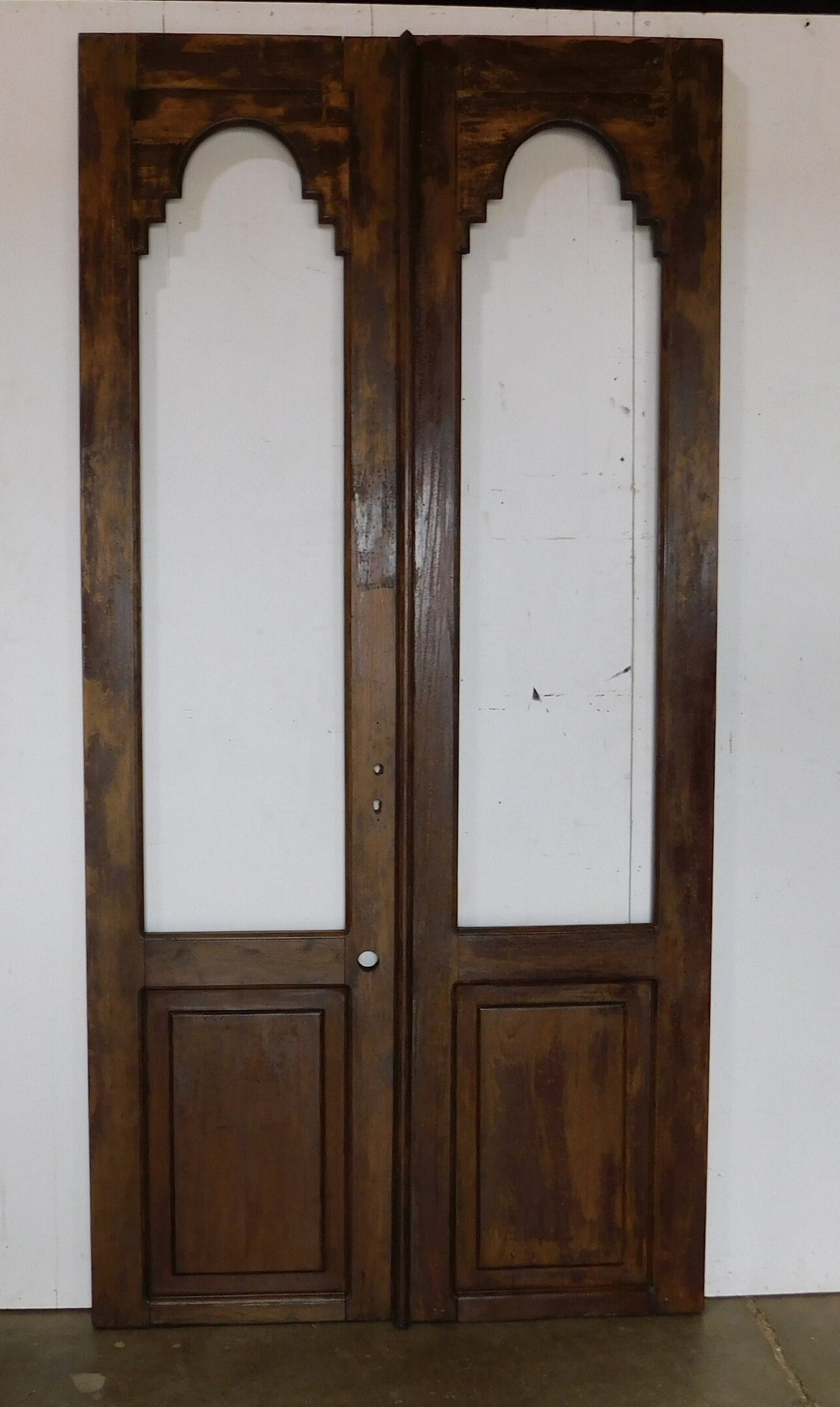 Antique Pair Mexican Old Doors #301-rustic-46wx93.5lx1.5d Inches-french ...