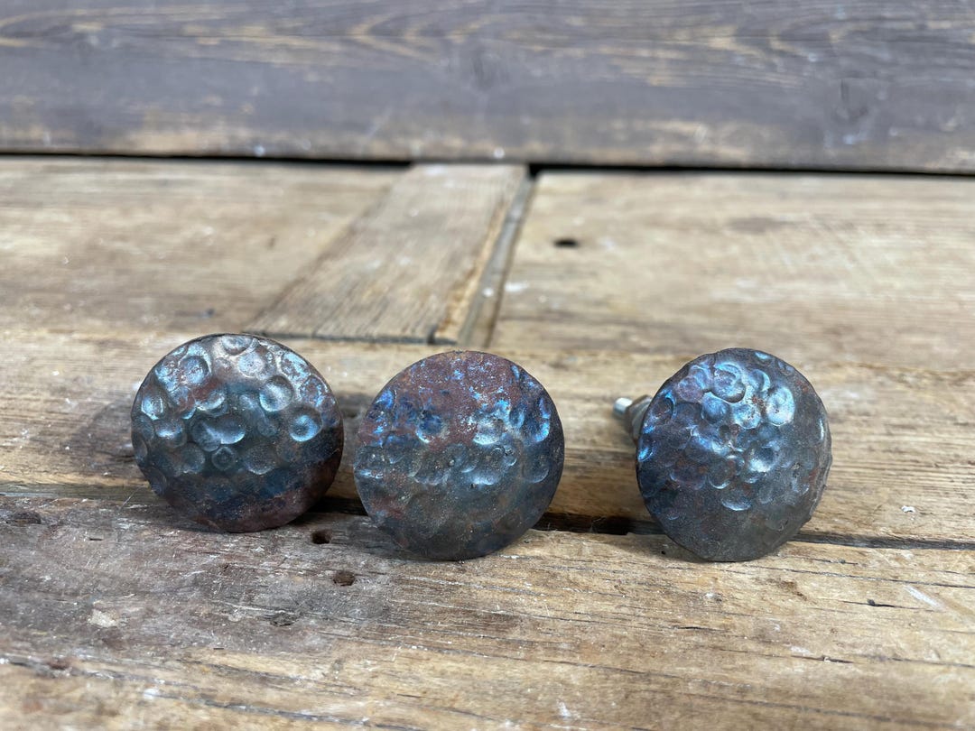 Rustic Knob Drawer Pull-door Hardware-set of 4- Mexican-iron-hand ...