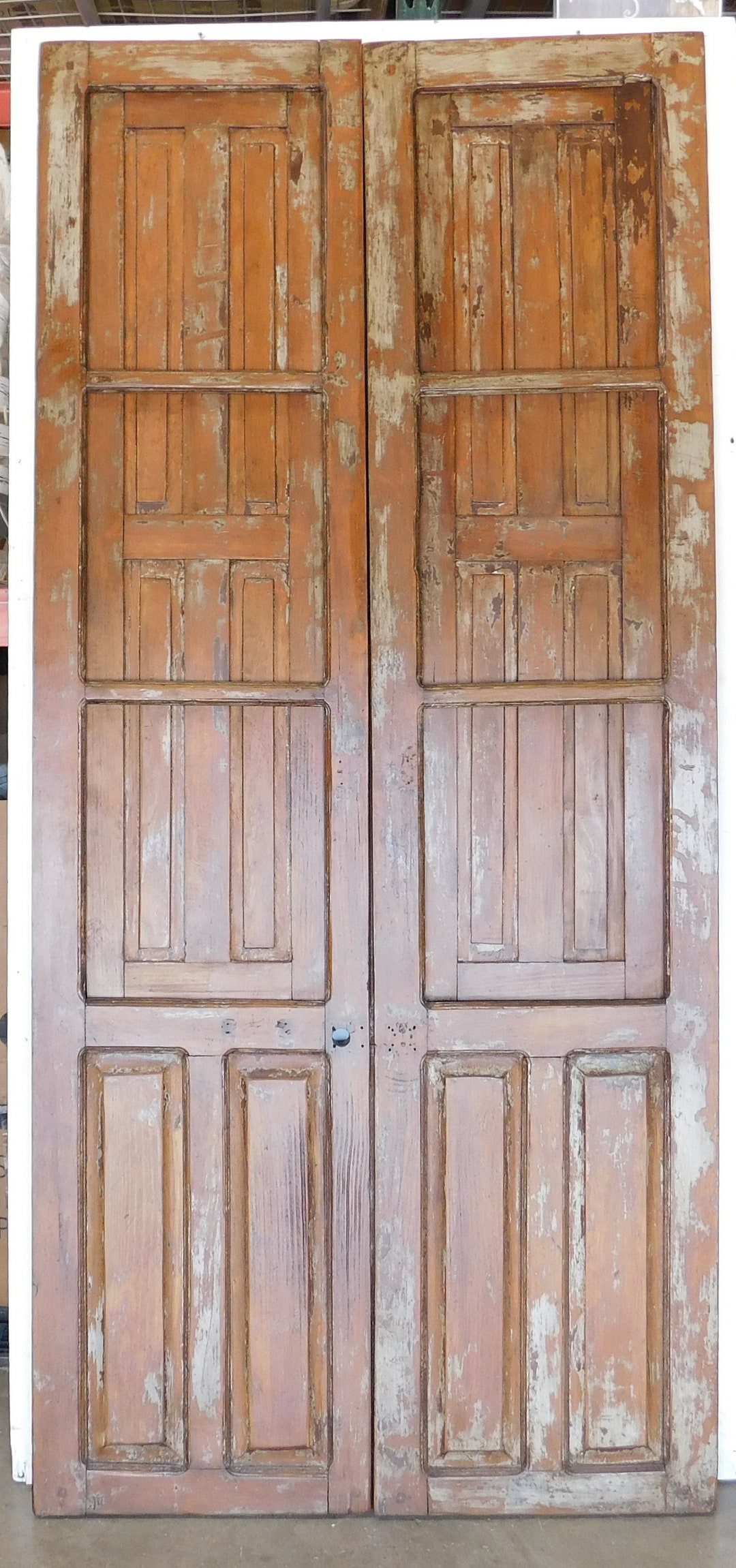 Antique Pair Mexican Old Doors-#123-primitive-rustic-43.5x95x2 ...