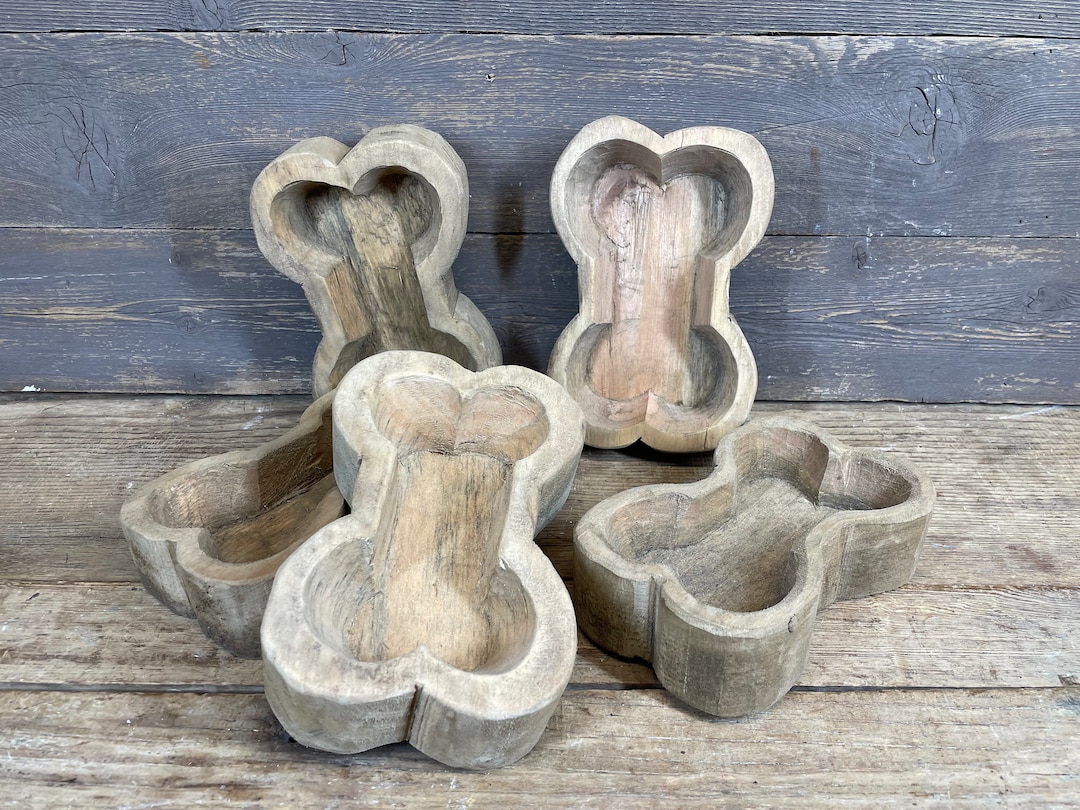 Nfc-dog Bone Dough Bowl-8x5 In-unfinished-dog Bone-great Buy-get ...