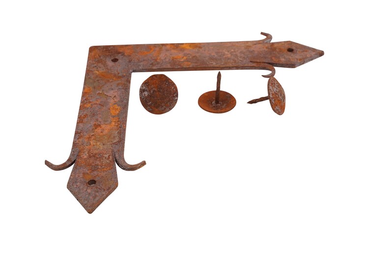 Rustic Door Hardware-square Large-mexican-hand Hammered-accents-iron ...