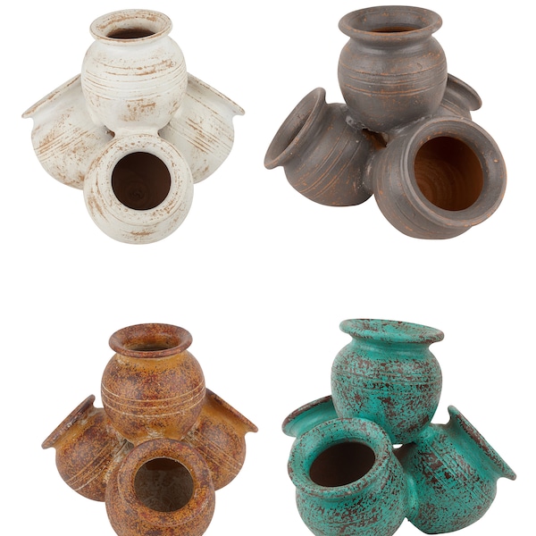 Painted Clay Pot - Etsy