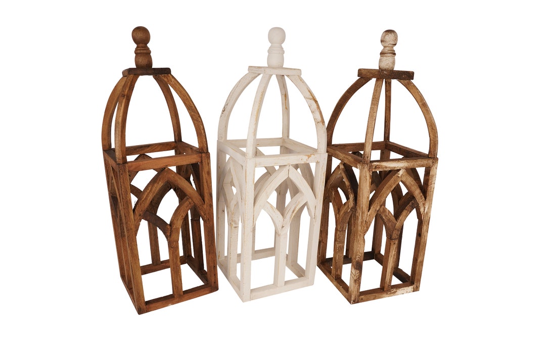 Cathedral Farmhouse Lantern-home Decor-9x26-handmade-vintage Inspired ...