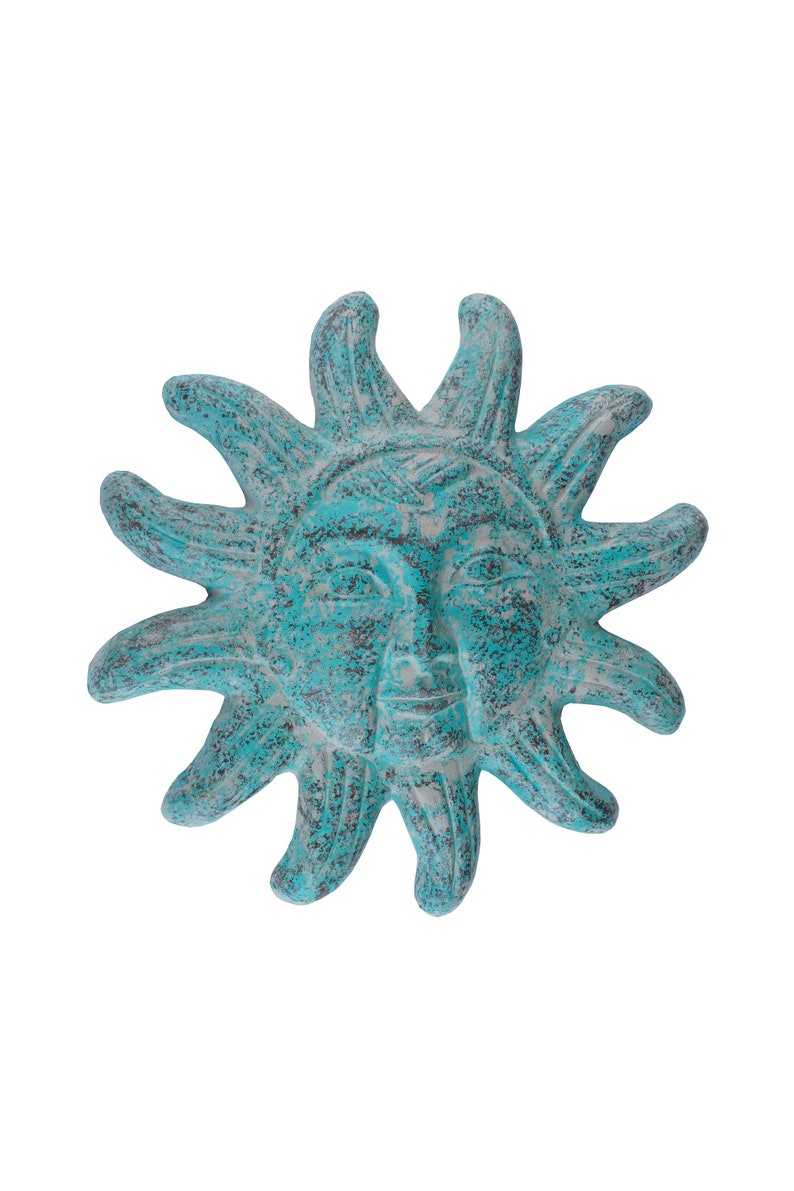 Clay Sun-12 Inch-hand Painted-garden-handmade-garden Decor-wall-patio ...