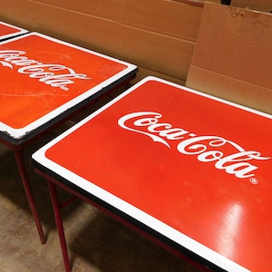 Coca Cola Metal Table With Legs-porcelain-mexican-restaurant-bar-30x30 ...